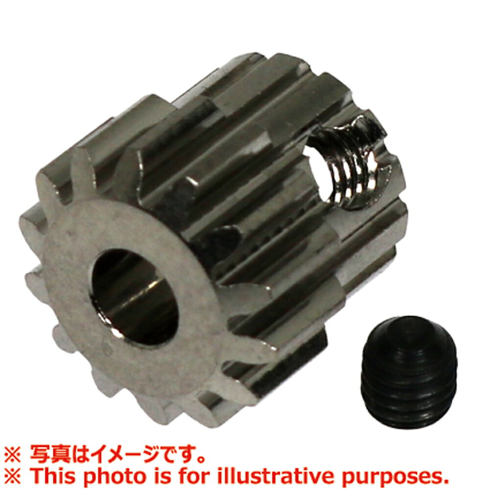 ☆超高精度削り出し軽量ジュラ製ピニオンギヤです。特殊硬質メッキ加工が施してありHV620表面硬度を実現！・ピッチ数・ギヤ歯数の打刻印あり・セットスクリュー穴2ケ(もしもネジ穴がなめてもOK)・セットスクリュー1ヶ付タミヤキット等に最適です！
