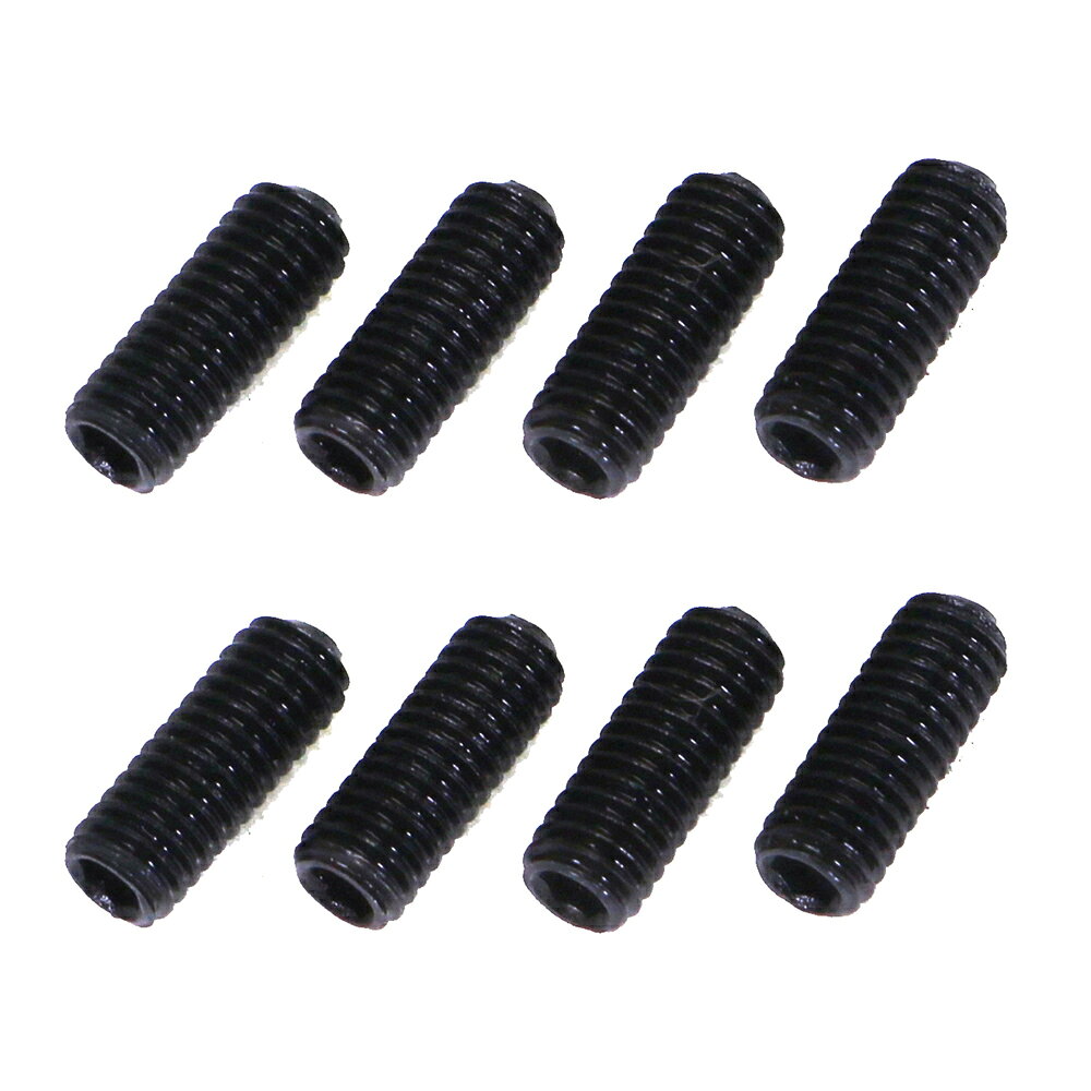 3X8mmセットスクリューです。ピニオンギアの固定などに大変便利です。黒染め済み