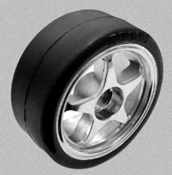 スリックタイヤ24mm・2個入・インナーフォーム付画像のホイールは付属しません。