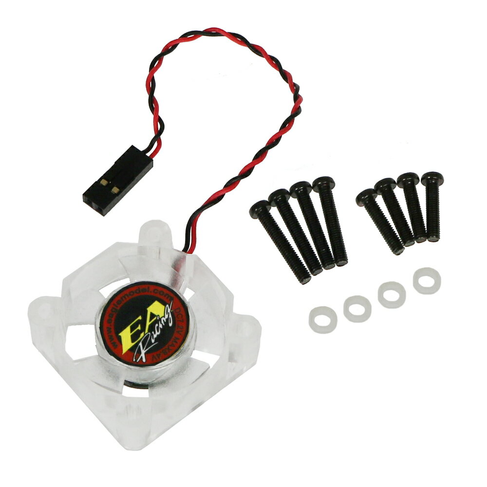 BECコネクター・レシーバーコネクター各種にそのまま接続できます!アンプやモーターの冷却を強力にサポート!!「取り付け用2.6mmビス＆プラスチックスペーサー付」