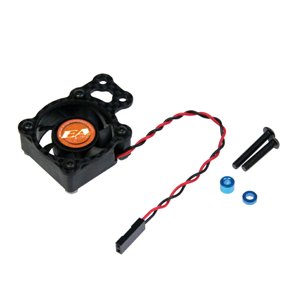 タミヤM05PRO用に開発された強力冷却ファンです。入力電源は4.8〜6V 、25x25x10mmサイズの強力冷却ファンです。シャーシへの固定はGRTプレート用いしっかりと固定されます。