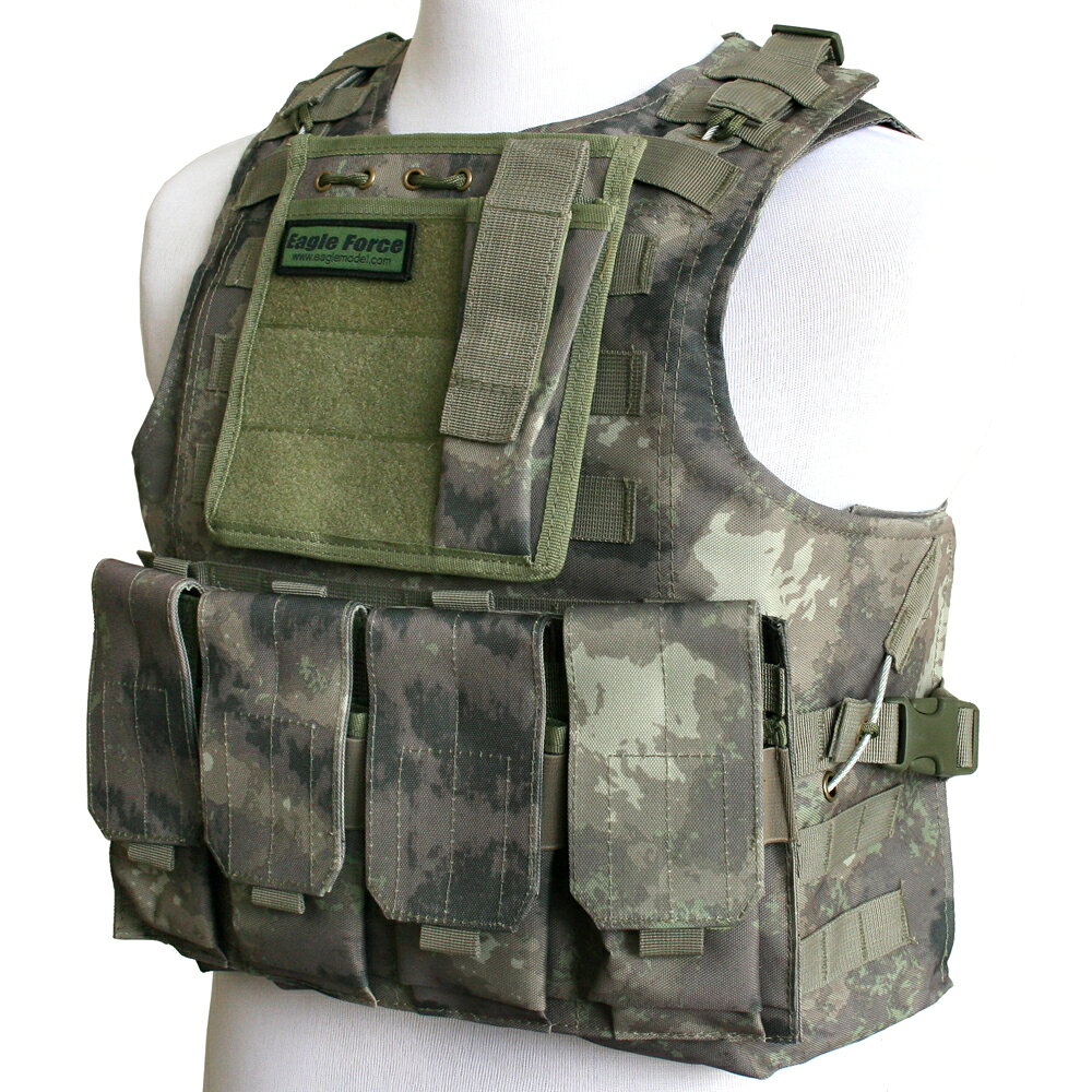 米軍・米特殊部隊モデルを模したタクティカルベストです。多数のマガジンポーチやユーティリティーポーチを備えた重厚なデザインです。多目的ポーチ付属。サバゲーで大活躍。BDUに合わせた各種カラーをご用意しました。
