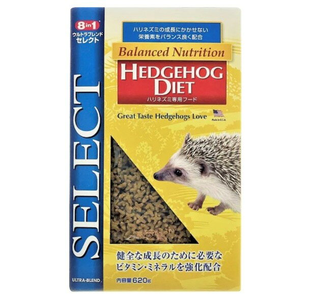 8in1 ウルトラブレンド　セレクト　ハリネズミフード 　1個(620g)　■　商品説明・食虫動物であるハリネズミの食性を踏まえ、動物性タンパク質が豊富です。 ・日常に不足しがちなカルシウムをはじめとするミネラル類や、ビタミン類を強化配合し...