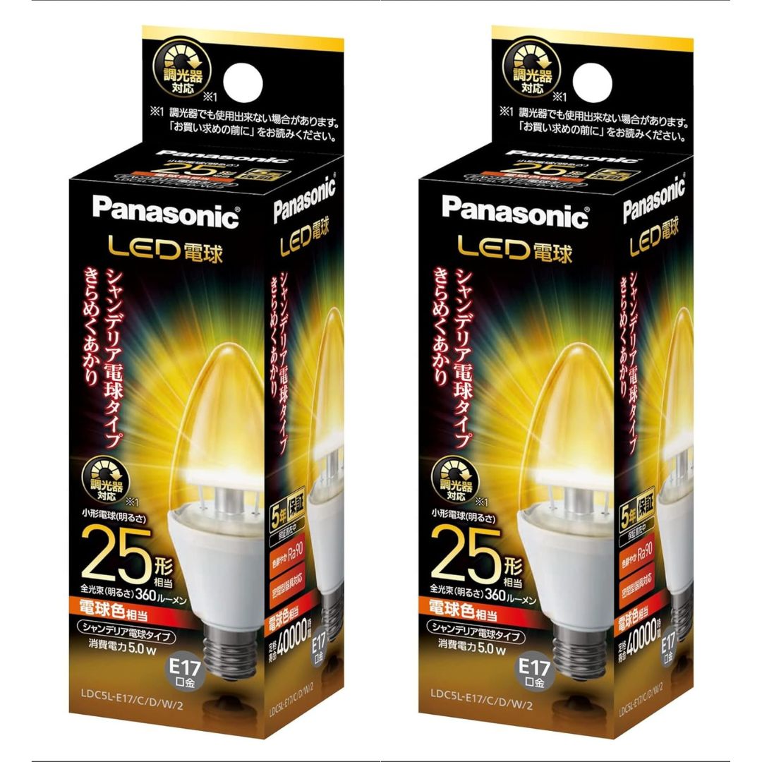 小形電球 電球色相当 電球25W形相当 5.0W 調光器対応 商品説明■　情報1・Ra90の高演色性 ・屋外器具・断熱材施工器具対応 ・調光器対応■　特徴:調光可能■　詳細■従来品に比べ、消費効率約12%向上※1 ■Ra90の高演色性 ■屋...