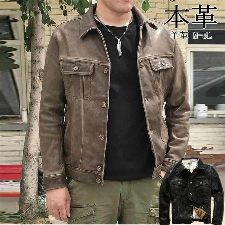 【商品説明】 表地：ムートン（羊革　本革）　 裏地：ポリエステル　　　　 サイズ：M　L　2L　3L 4L 5L カラー：実物写真をご参照　 高品質、リラックスな感じを持ってカコイイです。 ご注文の前に必ずサイズ表をご確認ください。サイズの...