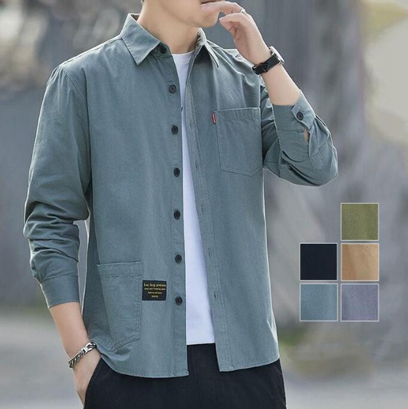 商品詳細:mlxz04 カラー:グリーン、キャメル、ブラック、グレー サイズ:L/XL/2XL/3XL 【商品説明】 ◎ディリーユース間違いなし！定番のボタンダウンシャツです。 ◎素材感は柔らかく着心地の良さと見た目のソフトな印象のあるアイ...