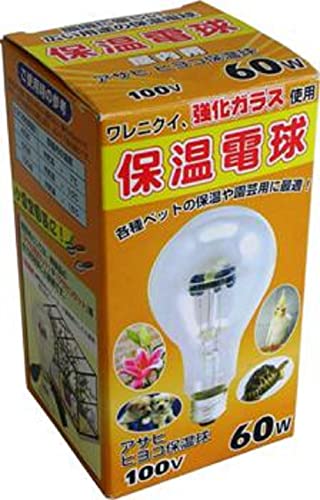 無し/60W/15110・Size:60W・パッケージ個数:1・本体重量 :110g・60W・パッケージ重量: 0.09 kg・商品モデル番号: 15110● 各種ペットの保温や園芸用に最適な保温電球です。 ● 発熱量は1時間当たり50kc...
