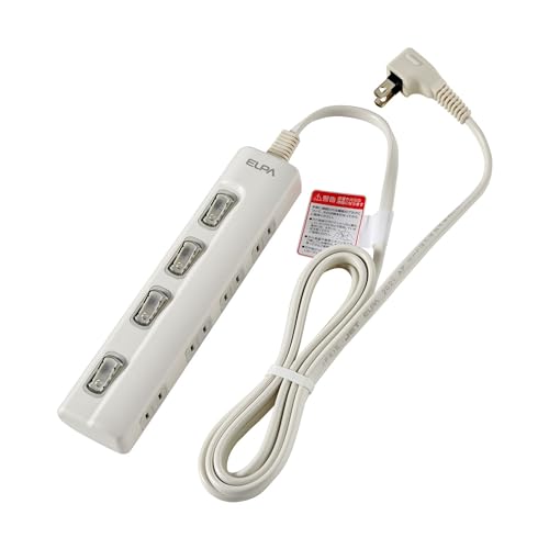 4個口-/2m/WLS-LY42EB(W)・Size:2mStyle:4個口・パッケージ個数:1・【ホタル色LED】ホタル色LEDランプ仕様の独立スイッチ付きタップです。・【横差しタイプ】差し込みやすい4個口の上差しタイプ です。・【保護被...