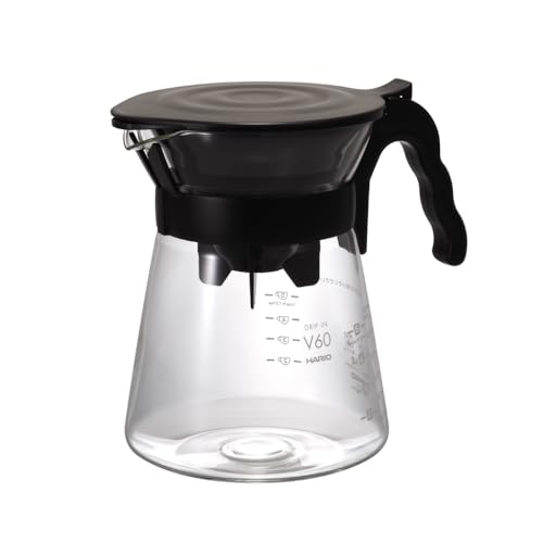 黒/0.7 L/VDIR-02-B・パッケージ個数:1・【コンパクト仕様】ドリッパーがサーバーの中に収まるのでコンパクトに収納することができます・【V60ドリッパー】コーヒー粉の層が深くなる円すい形のドリッパーでコーヒーの旨味がしっかり抽出...