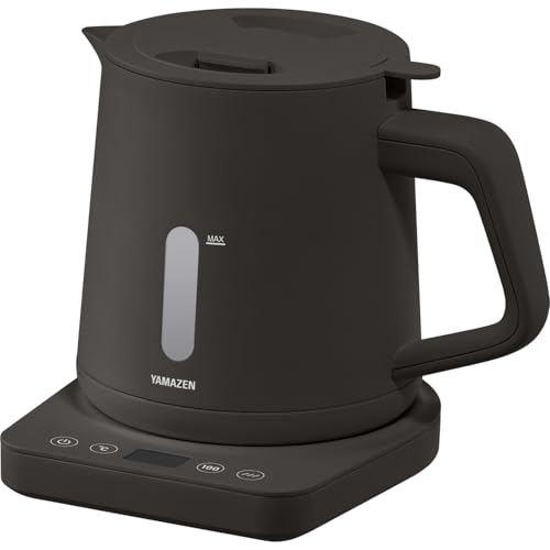 2)温度調節付きブラック/1L[湯こぼれ防止/温度調節]/YKU-SC1210J(B)・Color:ブラックStyle:2)温度調節付き・パッケージ個数:1・【1200Wハイパワー】1200Wのハイパワーで満水時(1L)でも約5分でお湯が沸...