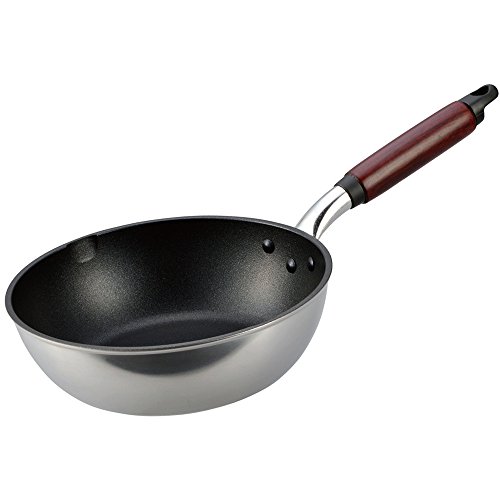 シルバー/22cm/A-1790・Size:22cmPatternName:深型フライパン・パッケージ個数:1・サイズ(約):全幅/42.5cm、径/23cm、深さ/7cm、全高/12.7cm・素材・材質:本体/アルミニウム合金、内面/テフ...