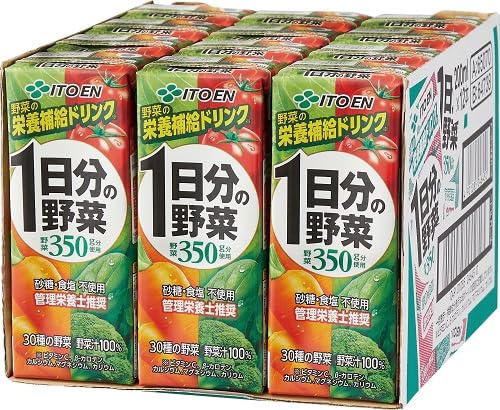 -/200ミリリットル (x 12)/-・パッケージ個数:1・冷蔵・ブラント名: 伊藤園・メーカー名: 伊藤園・原産国名: 日本商品の説明 1日分の野菜 1ケース(200ml×12本入)。 安全警告 [無]