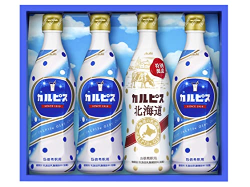 -/470ミリリットル (x 4)/CN20P・パッケージ個数:1・原材料:・「カルピス」470ml:乳、砂糖、香料、大豆多糖類(br)・「カルピス」北海道470ml:乳、砂糖、香料・商品サイズ(高さx奥行x幅):7.7cm×25.2cm×...