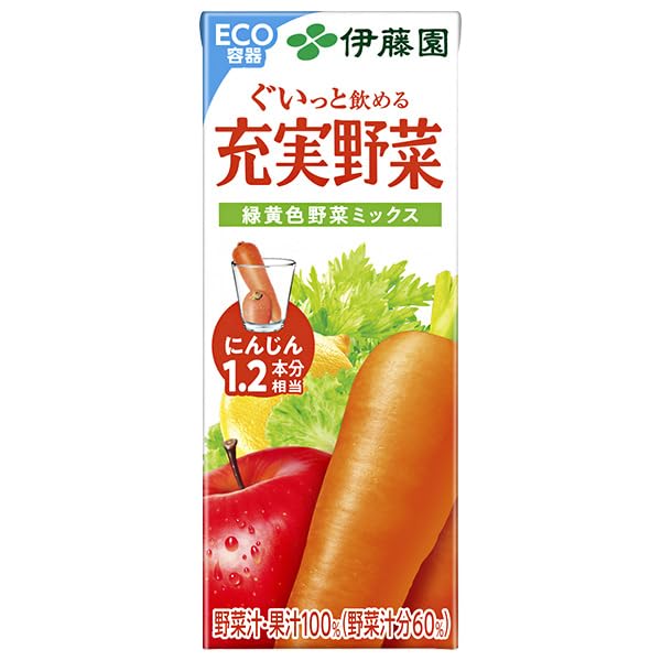 パッケージ個数:24商品の説明 JANコード：4901085611289 原材料・成分 野菜汁(にんじん、有色甘藷、レタス、赤ピーマン、インゲン豆、ケール、ピーマン、白菜、ブロッコリー、セロリ、アスパラガス、かぼちゃ、小松菜、あしたぱ、パセ...