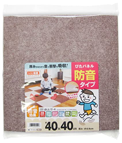 BE/40 x 40 cm (正方形)/KPP2-4006・パッケージ個数:1・フローリングにぴたっと吸着！施工簡単ずれないマット！遮音テスト値＝△LL（I）−4