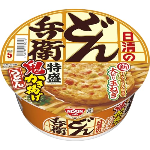 (1)特盛 鬼かき揚げうどん リニューアル・Style:(1)特盛 鬼かき揚げうどん リニューアル・大切り玉ねぎと生姜がアクセントの鬼かき揚げ・内容量:1食136g ×12個・「日清のどん兵衛」は、1976年の発売以来、幅広い層のお客さまに...