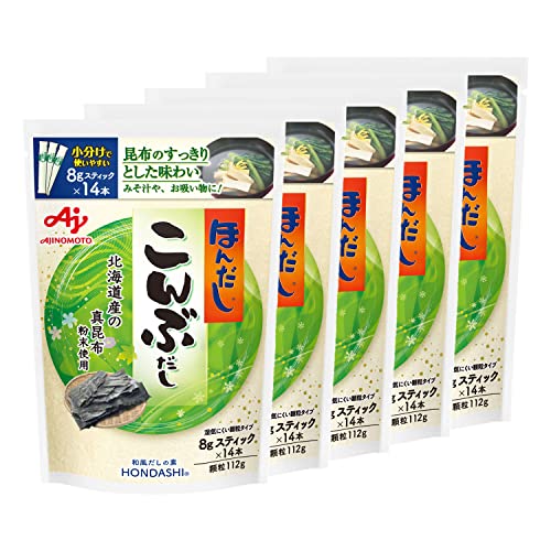 -/14個 (x 5)/xxyy・パッケージ個数:5・原材料:食塩、砂糖、風味原料(こんぶ粉末、こんぶエキス)/グルタミン酸Na、塩化K、マンニット、イノシン酸Na、グアニル酸Na、コハク酸Na・内容量:14本入×5個・商品サイズ(高さx奥...