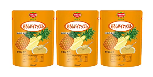 FlavorName:パイナップル 500g×3個・パッケージ個数:3・原材料:パインアップル・果汁づけ（パインアップル（フィリピン）、パインアップル果汁）／酸化防止剤（ビタミンC、酵素処理ルチン）、香料・商品サイズ(高さx奥行x幅):21...