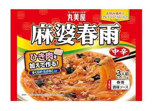 原材料:［調味ソース］砂糖、きくらげ、筍、にんにくペースト、醤油、ごま油、豆板醤、チキンエキス、食塩、発酵調味料、たん白加水分解物、大豆油／増粘剤（加工でん粉）、調味料（アミノ酸等）、香辛料抽出物、カロチノイド色素、（一部に小麦・ごま・大豆...