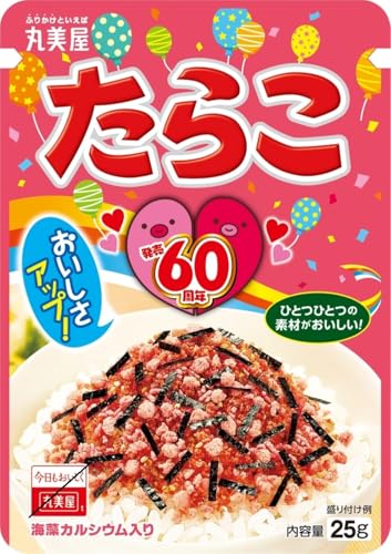 原材料:たらこ（アメリカ産、アイスランド産）、パン粉、乳糖、食塩、いりごま、大豆加工品、砂糖、ショートニング、のり、さば削り節、パーム油、魚介エキス（魚介類）、オキアミエキス、でん粉、卵白粉末、醤油、デキストリン、海藻カルシウム、還元水あめ...