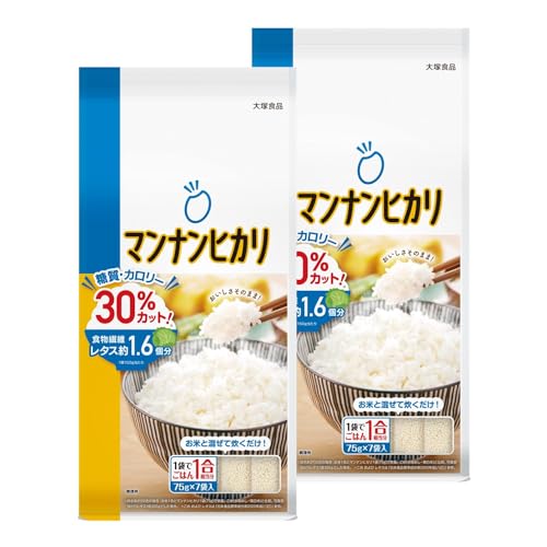 -/75g×7袋入(×2)/4901625491289・Size:75g×7袋入(×2)・パッケージ個数:1・大塚食品 マンナンヒカリ 525g [スティックタイプ(75g×7袋入)] ×2個 【セット買い】・マンナンヒカリは“お米に混ぜて...