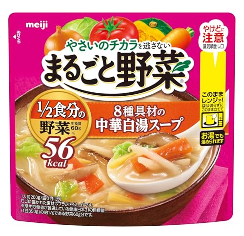 -/-/4902777329505・PatternName:8種具材の中華白湯スープ・原材料:野菜（もやし（国産）、たけのこ、たまねぎ、にんじん、はくさい、ごぼう、ねぎ）、しいたけ、でん粉、ごま油、オニオンパウダー、食塩、香辛料、しょうゆ、...