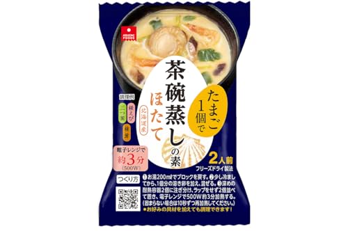 -/6個（12人前）/-・FlavorName:ほたてSize:6個（12人前）・フリーズドライ茶碗蒸しの素・ほたて貝(北海道)、水煮椎茸、魚介エキス、発酵調味料、食塩、でん粉、みつば、かつおだし、乾燥桜えび、酵母エキス、砂糖/酸化防止剤(...