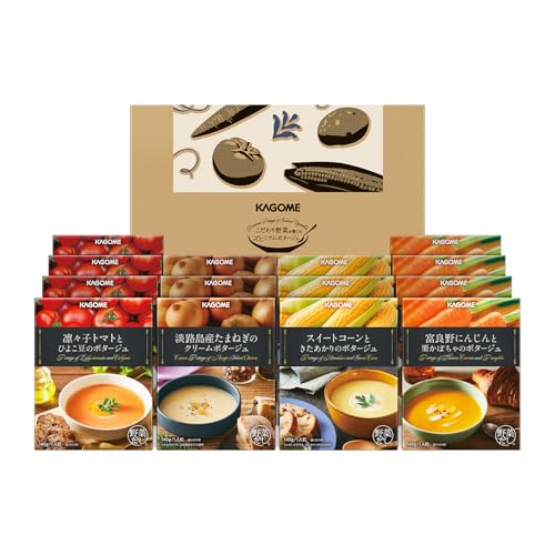 パッケージ個数:1・●凛々子トマトとひよこ豆のポタージュ・富良野にんじんと栗かぼちゃのポタージュ各140g×各4、スイートコーンときたあかりのポタージュ・淡路島産たまねぎのクリームポタージュ各140┣g┫×各3商品紹介 ●凛々子トマトとひよ...