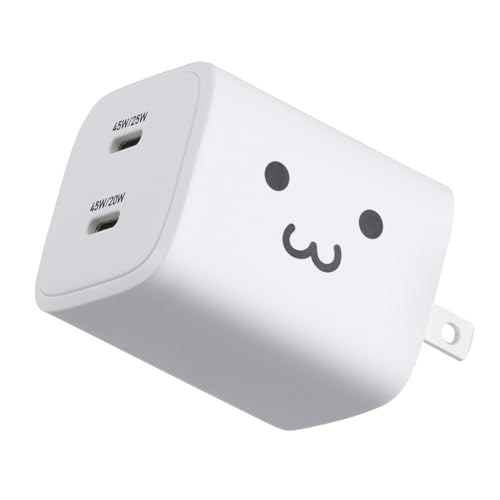 しろちゃん(ホワイト×ブラック)/-/MPA-AC10945WF・Color:しろちゃん(ホワイト×ブラック)・USB Type-C(TM)ポート×2を搭載し、対応するスマートフォン・タブレット・ノートパソコンなどを充電できるAC充電器です...