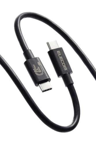 60Wブラック/1m/USB4-V2CC10NBK・Color:ブラックSize:1mStyle:60W・パッケージ個数:1・最大80Gbpsの超高速データ転送が可能。従来のUSB 40Gbps(USB4 Version1)の2倍の速度で、...