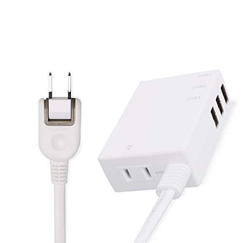 USB×3ポート AC×1ホワイト/ケーブル付き/MOT-U06-2134WH・パッケージ個数:1・ACタップとUSBポートが一体になった、パソコンやスマートフォン、タブレットを同時に充電できるコード付きモバイルUSBタップです。・USBポ...