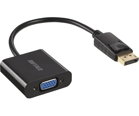 ブラック/並/BDPVGBK・パッケージ個数:1・既存のVGAケーブルをDisplayPort対応PCに接続する変換アダプター・RoHS基準値準拠・0.15m変換アダプター