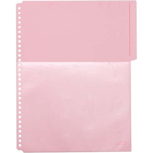 赤/-/-・パッケージ個数:5●台紙色／赤 ●材質／PP ●外寸法／304×241mm ●単位（入数）／1セット（10枚入×5冊） ●メーカー品番／103HPアカ×5