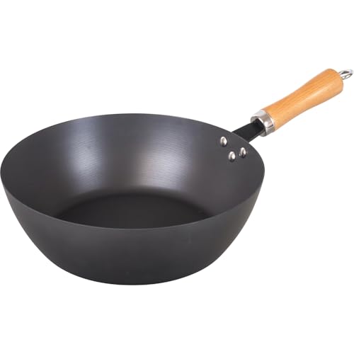 炒め鍋28cmブラック/-/RB-3282・Style:炒め鍋28cm・パッケージ個数:1・本体:鉄、ハンドル:天然木・商品サイズ(約):幅48×奥行28×高さ14.5cm(ハンドル含む)・商品重量(約):1200g航空機などの錆び止めとし...