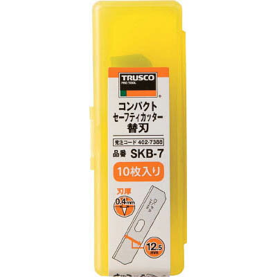 ↑↑↑正確な在庫状況は上記バナー「在庫状況を確認する」をクリックして頂き、必ずご確認ください。&nbsp;&nbsp;■「SK-7 コンパクトセーフティカッター」専用替刃です。SKB7●全長(mm):50●刃厚(mm):0.4●適合本体:S...