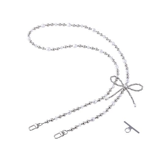 ↑↑↑正確な在庫状況は上記バナー「在庫状況を確認する」をクリックして頂き、必ずご確認ください。&nbsp;&nbsp;■ひと目で心ときめく、大ぶりリボンが主役。身につけるだけで気分が上がるビーズショルダーストラップです。■ところどころに散り...