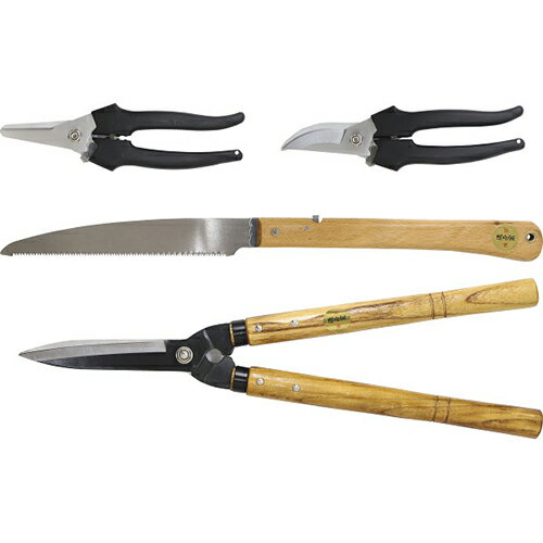 ↑↑↑正確な在庫状況は上記バナー「在庫状況を確認する」をクリックして頂き、必ずご確認ください。&nbsp;&nbsp;■刈込鋏＝適応約10mmの枝まで■刈込鋏・折込鋸・剪定鋏・園芸鋏×各1庭木の剪定、園芸に幅広く用いることができるガーデンセ...