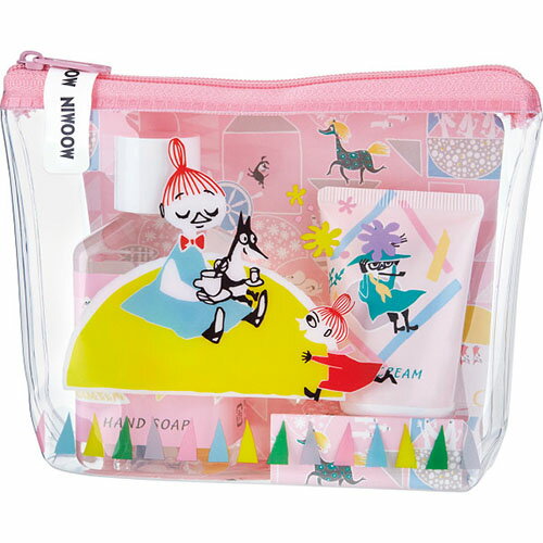 ↑↑↑正確な在庫状況は上記バナー「在庫状況を確認する」をクリックして頂き、必ずご確認ください。&nbsp;&nbsp;■内容量＝ミニハンドソープ70ml、ミニハンドクリーム20ml各1ムーミン谷の仲間たちが描かれたクリアポーチに、ミニサイズ...