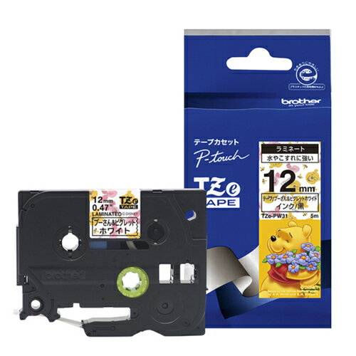 ↑↑↑正確な在庫状況は上記バナー「在庫状況を確認する」をクリックして頂き、必ずご確認ください。&nbsp;&nbsp;&nbsp;■テープ色：プーさん&ピグレットホワイト■文字色：黒■テープ幅：12mm■テープ長さ：5mTZEPW31ディズ...