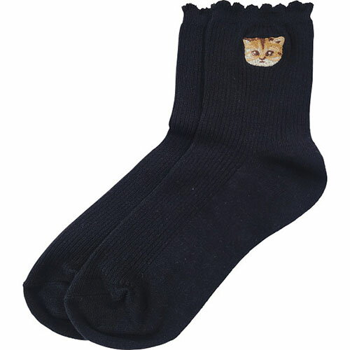 ↑↑↑正確な在庫状況は上記バナー「在庫状況を確認する」をクリックして頂き、必ずご確認ください。&nbsp;&nbsp;&nbsp;■レディースソックス1足ベーシックなリブ編みにかわいいヌネットの刺繍がポイントのロークルー丈のソックス表糸が綿...