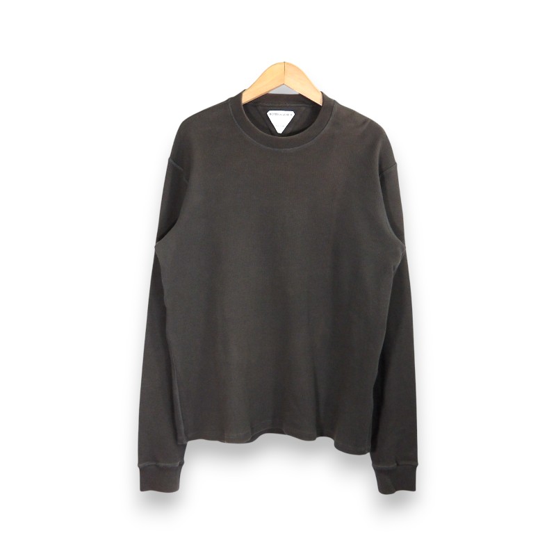 商品詳細ボッテガヴェネタ セーター ワッフル ジャージー トップス ニット■ブランド：BOTTEGA VENETA■品番：649056 VOISO ■カラー：オリーブ■参考価格：-■付属品：-■状態：フロント腹部付近に薄いシミ、バック左側に...