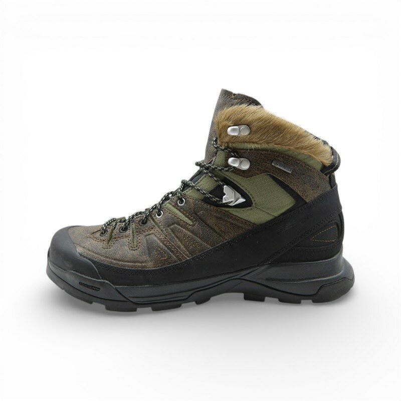 商品詳細サロモン エックスエーエルピー ディストレスド レザー GTX ゴアテックス スニーカー■ブランド：SALOMON■品番：477959■カラー：オリーブ■参考価格：-■付属品：箱■状態：特記すべき傷、汚れなどありません。■サイズ(約...