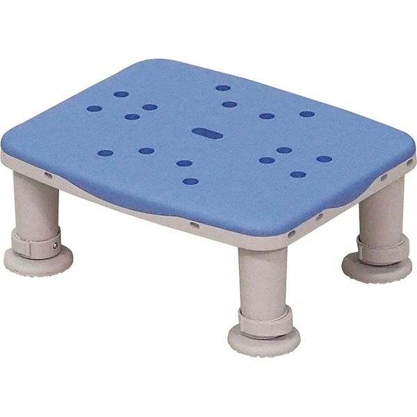 商品の仕様 ●サイズ／幅30.1×奥行22.6×高さ12〜20（5段階／2cm）cm ●重さ／1.5kg ●材質／天面クッション・脚ゴム：エラストマー、フレーム：アルミ、高さ調整ピン：アルミ・ポリプロピレン ●最大使用者体重／100kg ●...