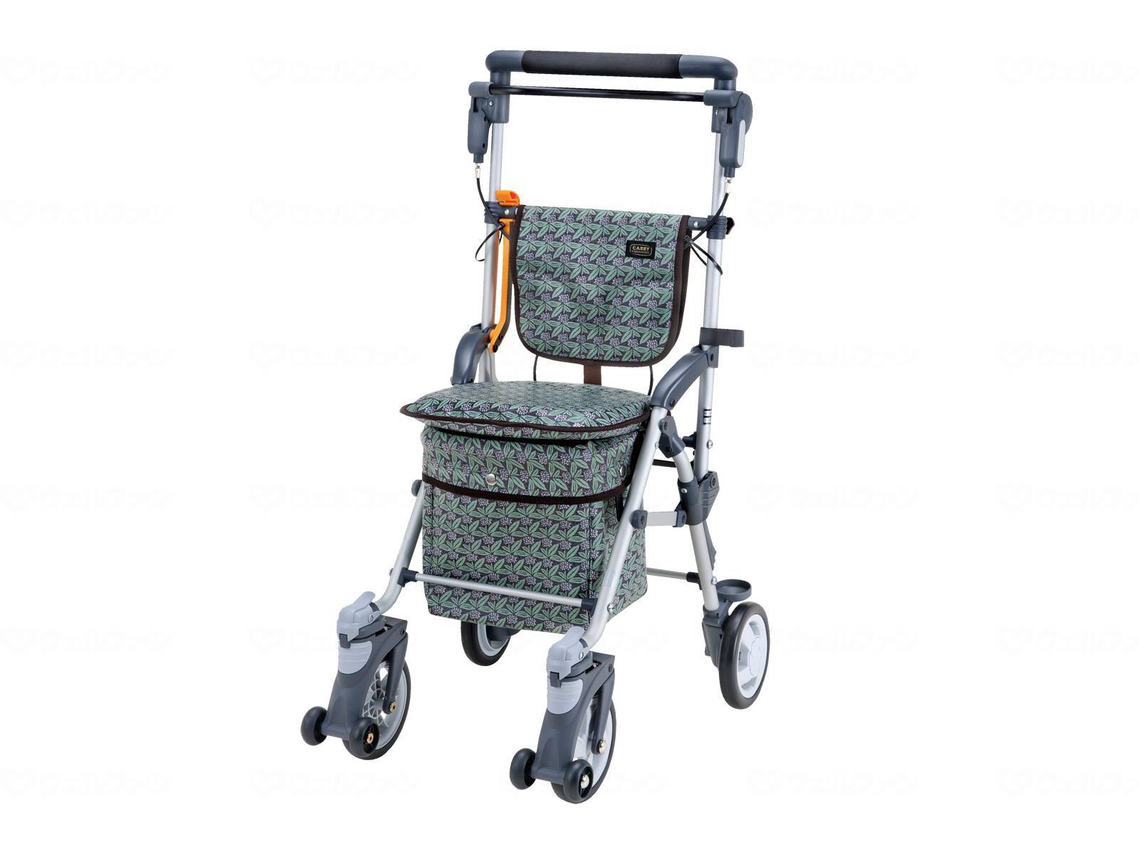 商品の仕様 ●サイズ／幅42.6×奥行55.7×高さ80〜100（5段階）cm、折りたたみ時：奥行31×高さ73.7〜93.7cm、座面：約幅26×奥行21.2cm、座面高：45cm ●車輪サイズ／前輪13.8×後輪13.8cm ●重さ／約...