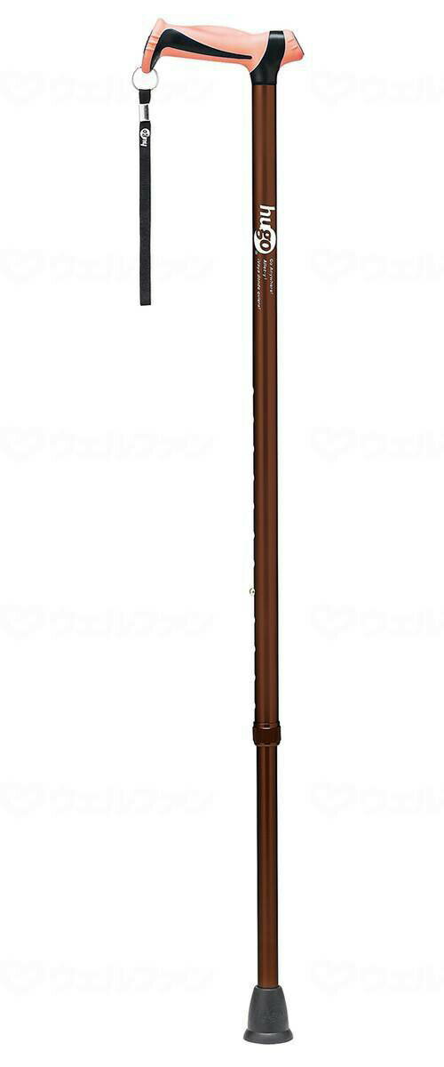 商品の仕様 ●サイズ／長さ68〜96cm（12段階）、グリップ長さ：14.3cm、ゴムチップ底径：約4.5cm ●パイプ径／上部：2.2cm、下部：1.9cm ●重さ／395g ●材質／本体：アルミ、グリップ：TPR・PP、ストラップ：ナイ...