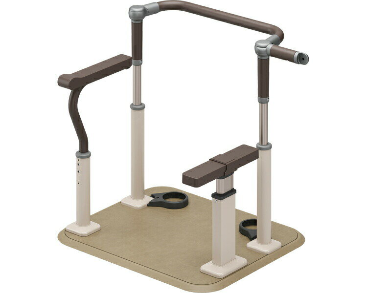 商品の仕様 ●サイズ／スムーディ＜Pトイレ用＞ベース：幅60×奥行71×厚さ1.2cm、スムーディ＜屋内用＞サポート手すり：長さ63×手すり高さ70〜85cm（7段階／2.5cm）、スムーディ＜トイレ用＞手すり：長さ33×高さ55〜70cm...