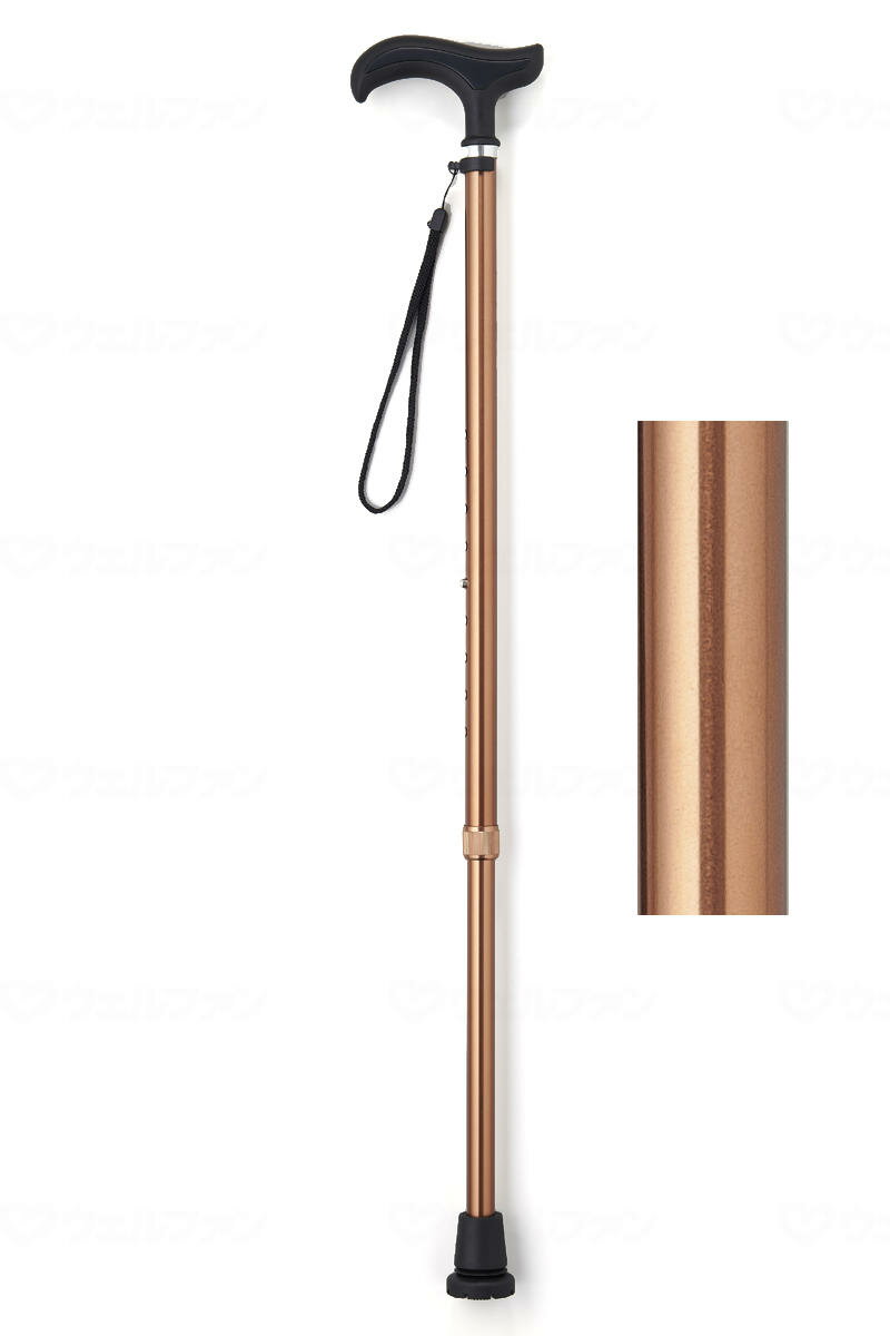 商品名：まごころステッキ ベーシック メーカー品番：009791 カラー展開：ブラック、ブラウン、桜ブラック、ネイビー、フローラルワイン、ローズ サイズ：長さ73〜93cm（約2.5cmピッチ調整可能） 重量：340g 材質：握り（ABS、...