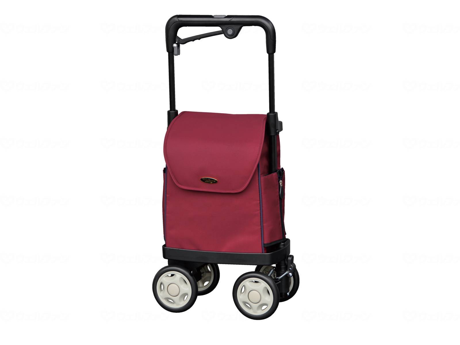 商品の仕様 ●サイズ／幅21×奥行38×高さ64.8〜86（5段階／5.3cm）cm ●車輪サイズ／前輪13.5×後輪13.5cm ●重さ／2.6kg ●材質／フレーム：アルミ・合成樹脂、バッグ：ポリエステル ●バッグ容量／約14L ●積載...