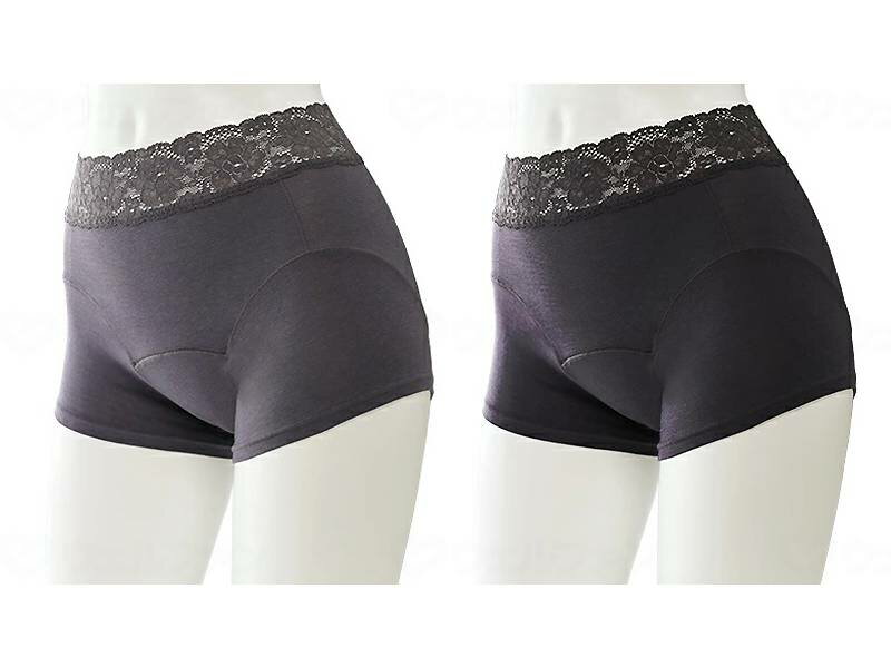 商品の仕様 ●サイズ（ヒップ）／M：87〜95cm、L：92〜100cm、LL：97〜105cm、3L：102〜110cm ●素材／身生地：レーヨン70％・綿25％・ポリウレタン5％、レース部：ナイロン・ポリウレタン、（吸水部）表側：ポリエ...