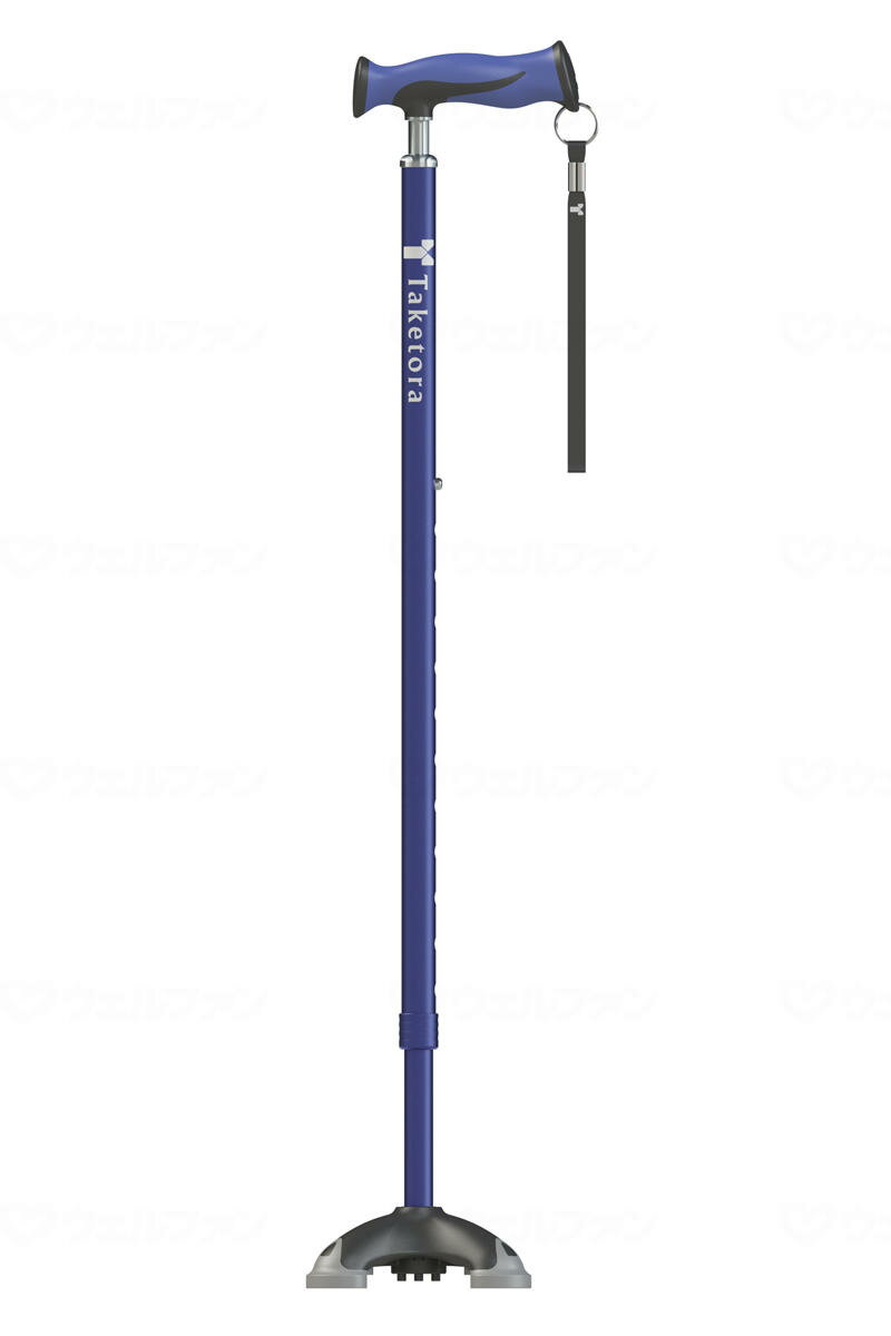 商品の仕様 ●サイズ／長さ68〜96cm（12段階） ●パイプ径／上部：1.9cm、下部：1.6cm ●重さ／400g ●材質／本体：アルミ、握り手：TPR・PP・ストラップ：ポリエステル、多点杖先：PP・TPR（チップ部品） ●生産国／台...